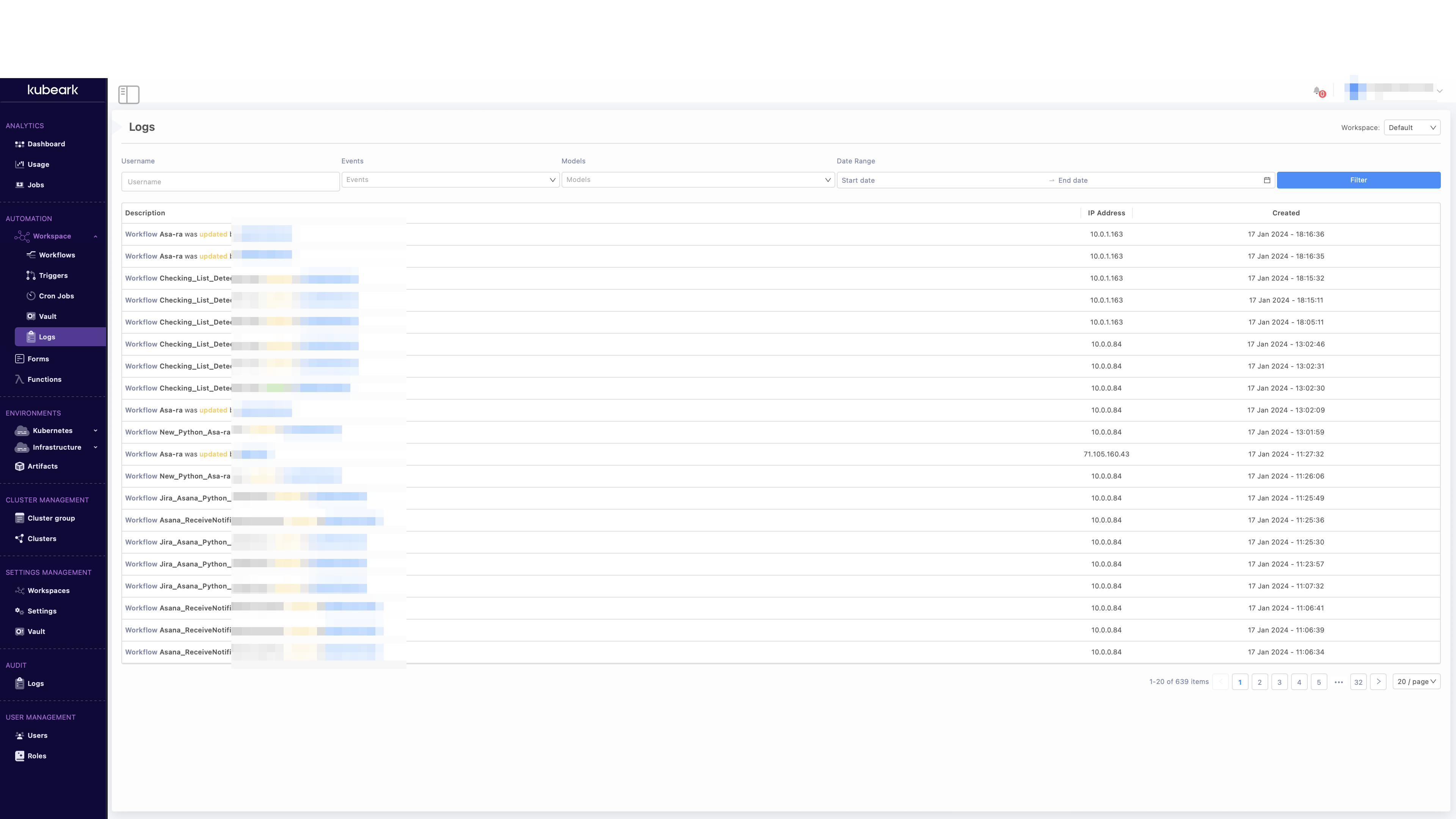 Logs (Local) - Kubeark