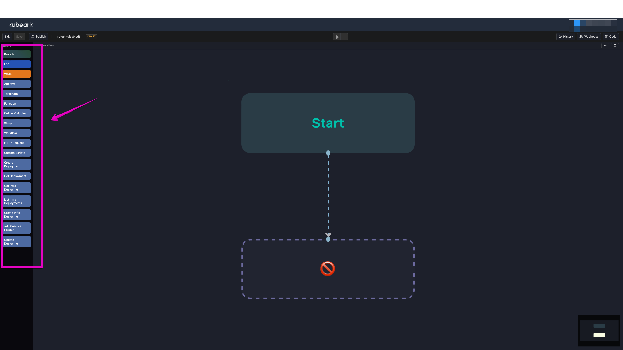 The Workflow Editor - Kubeark