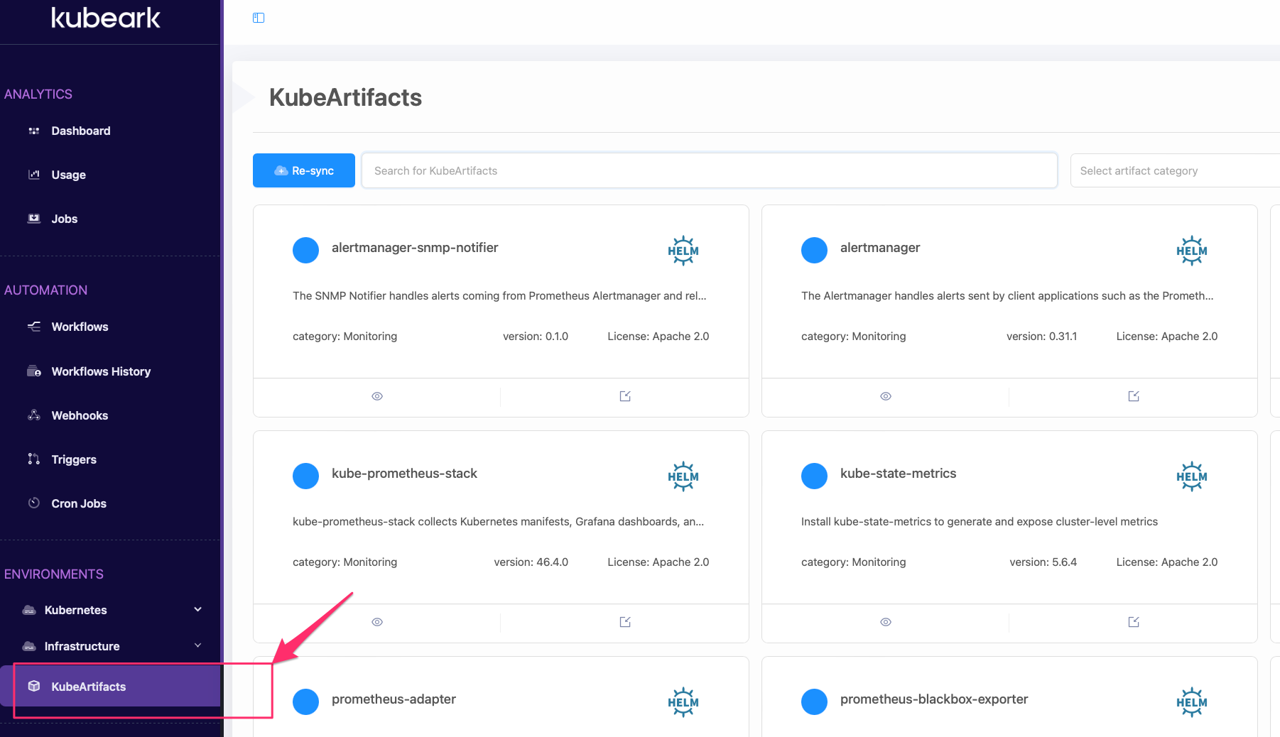 KubeArtifacts - Kubeark
