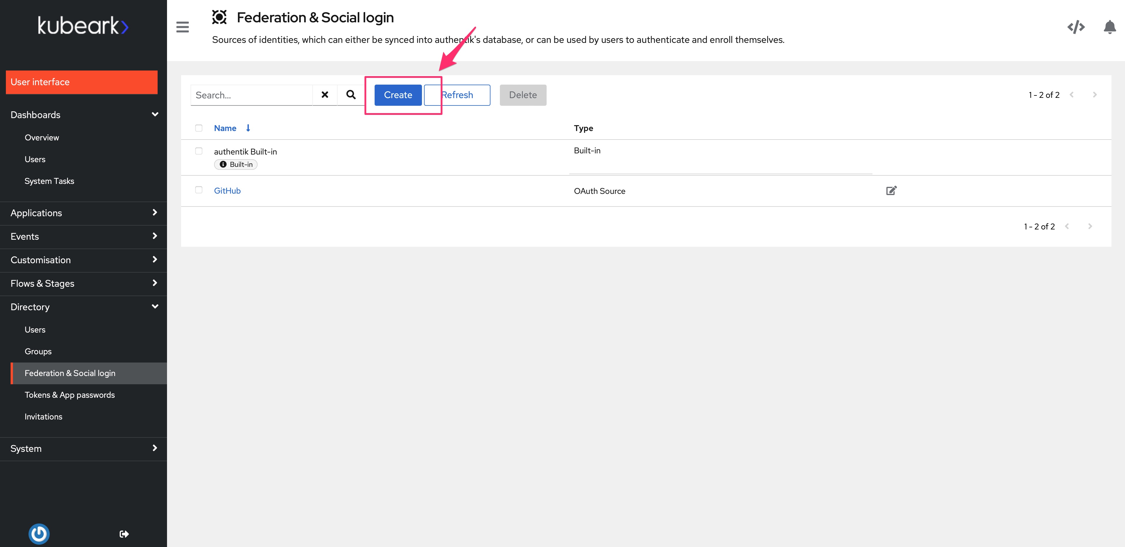 Federation and Single Sign On (SSO) - Kubeark