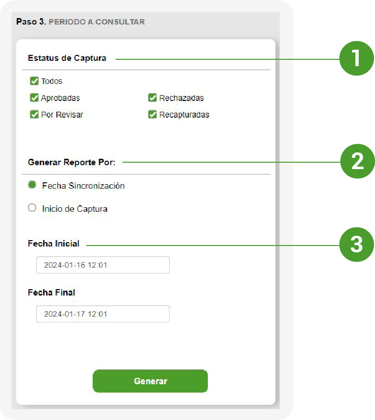Generar Reporte - General