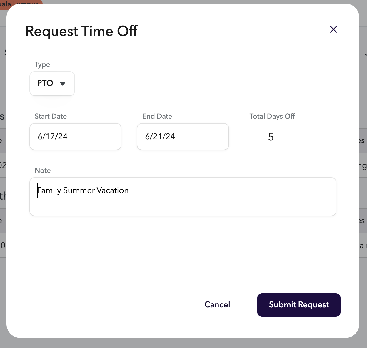 Time off for employees - ChartHop documentation