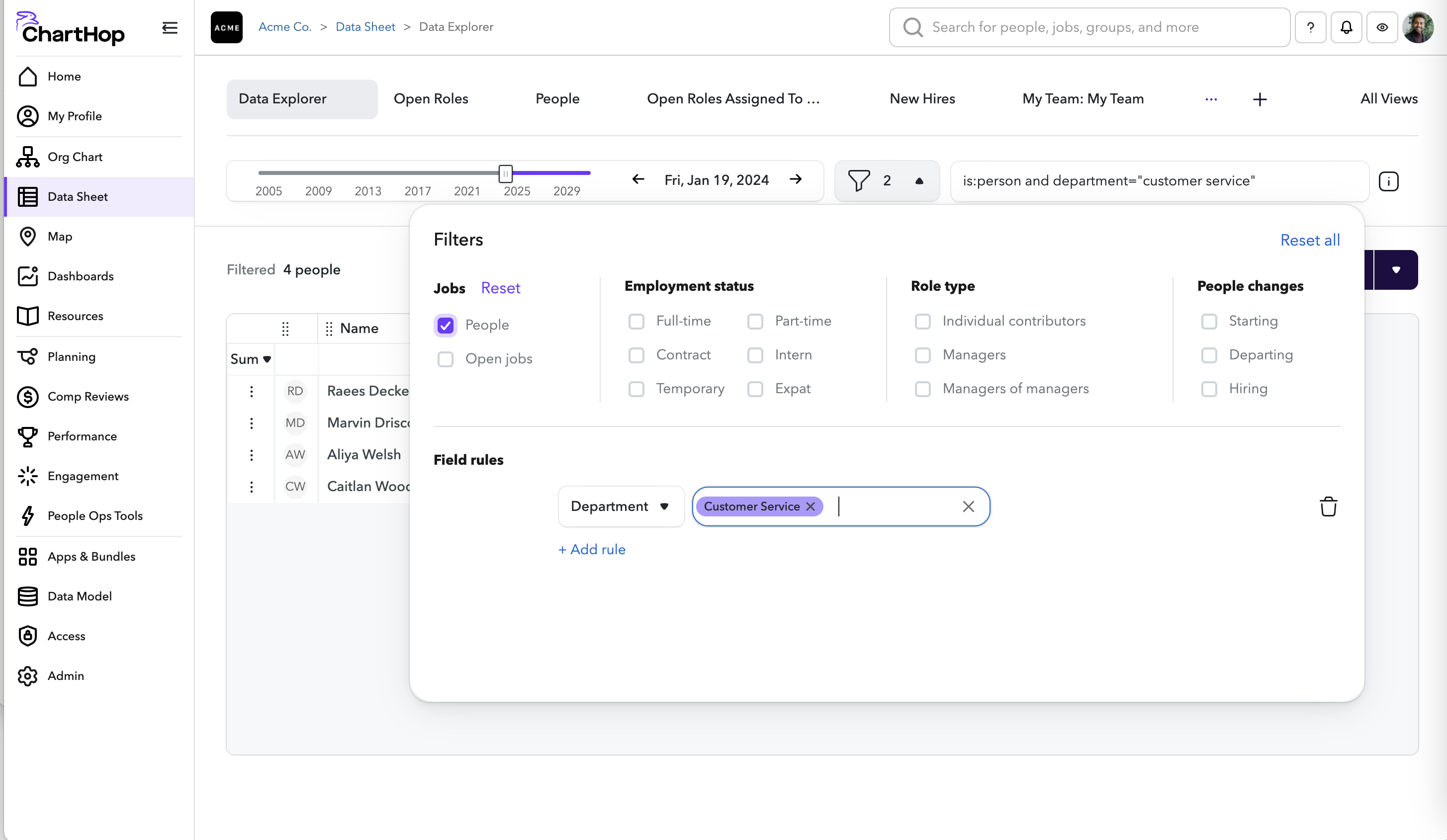 Getting around in ChartHop - ChartHop documentation