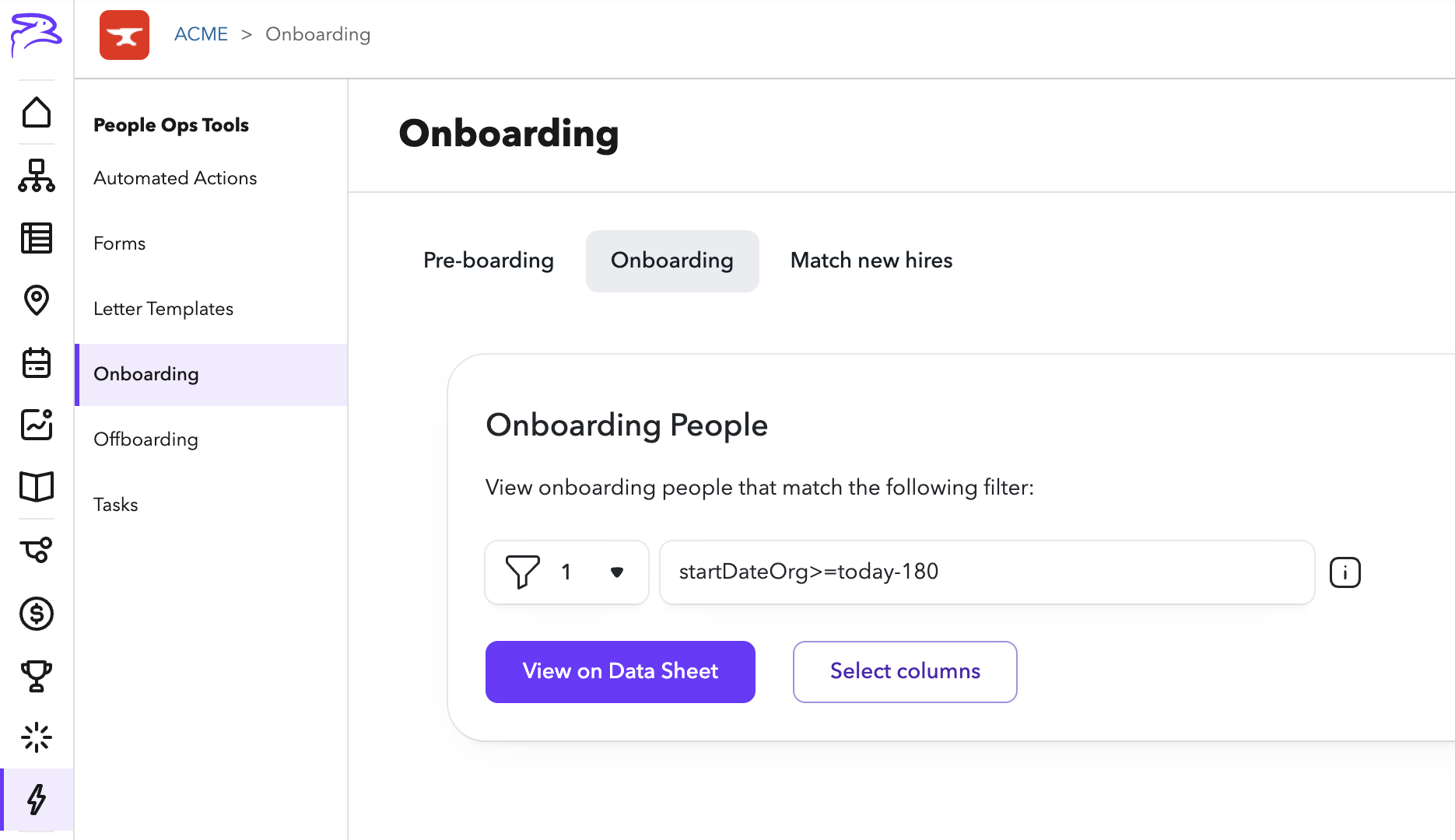 Onboarding & Offboarding - ChartHop documentation