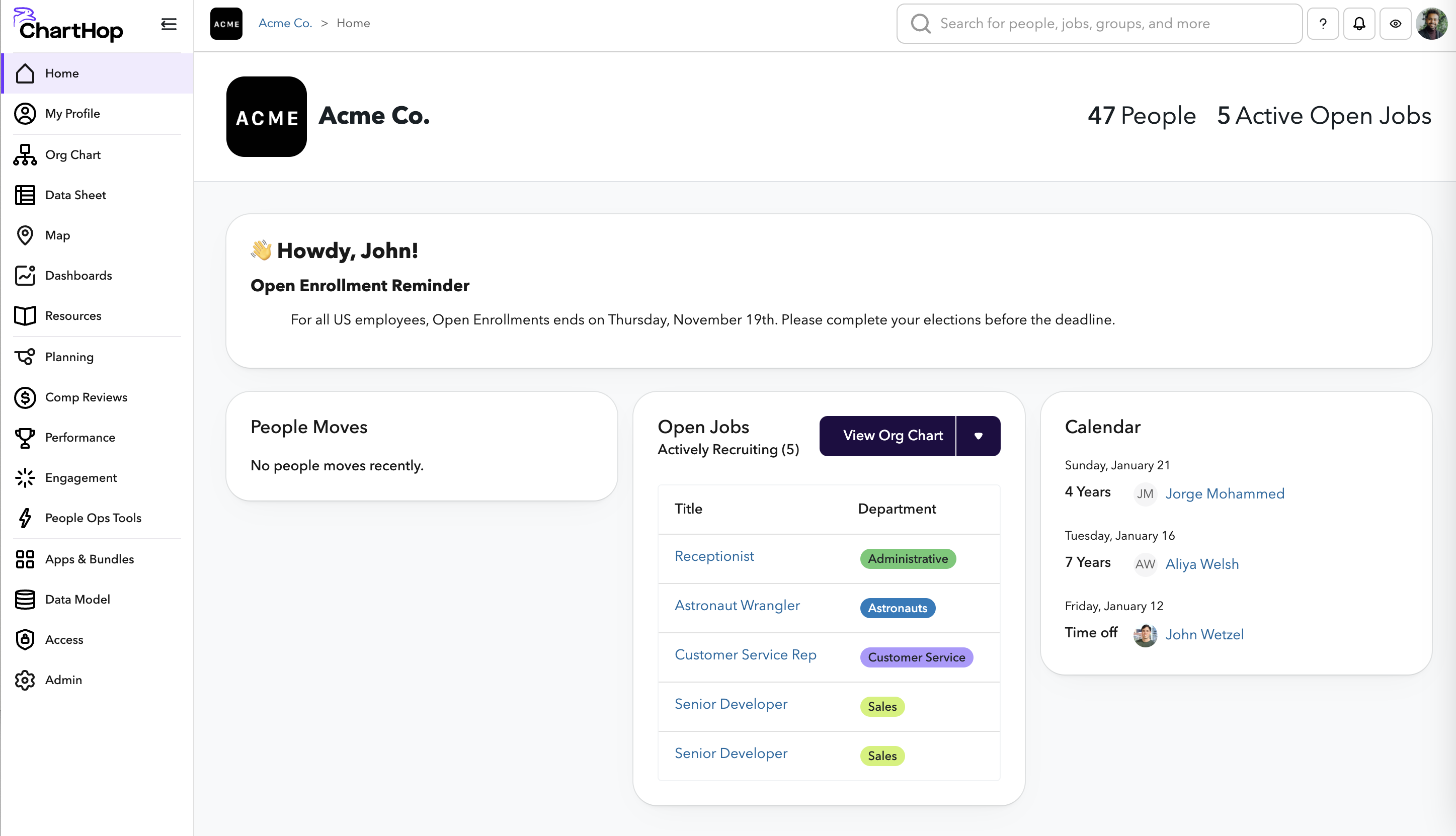 Getting around in ChartHop - ChartHop documentation