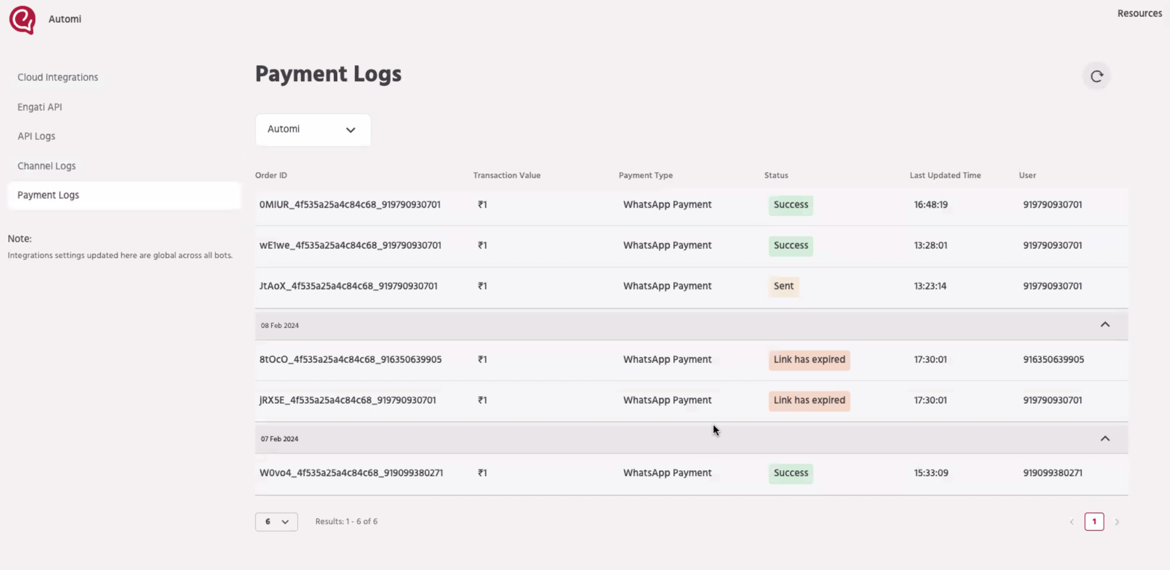 WhatsApp Payment - Engati Product Docs