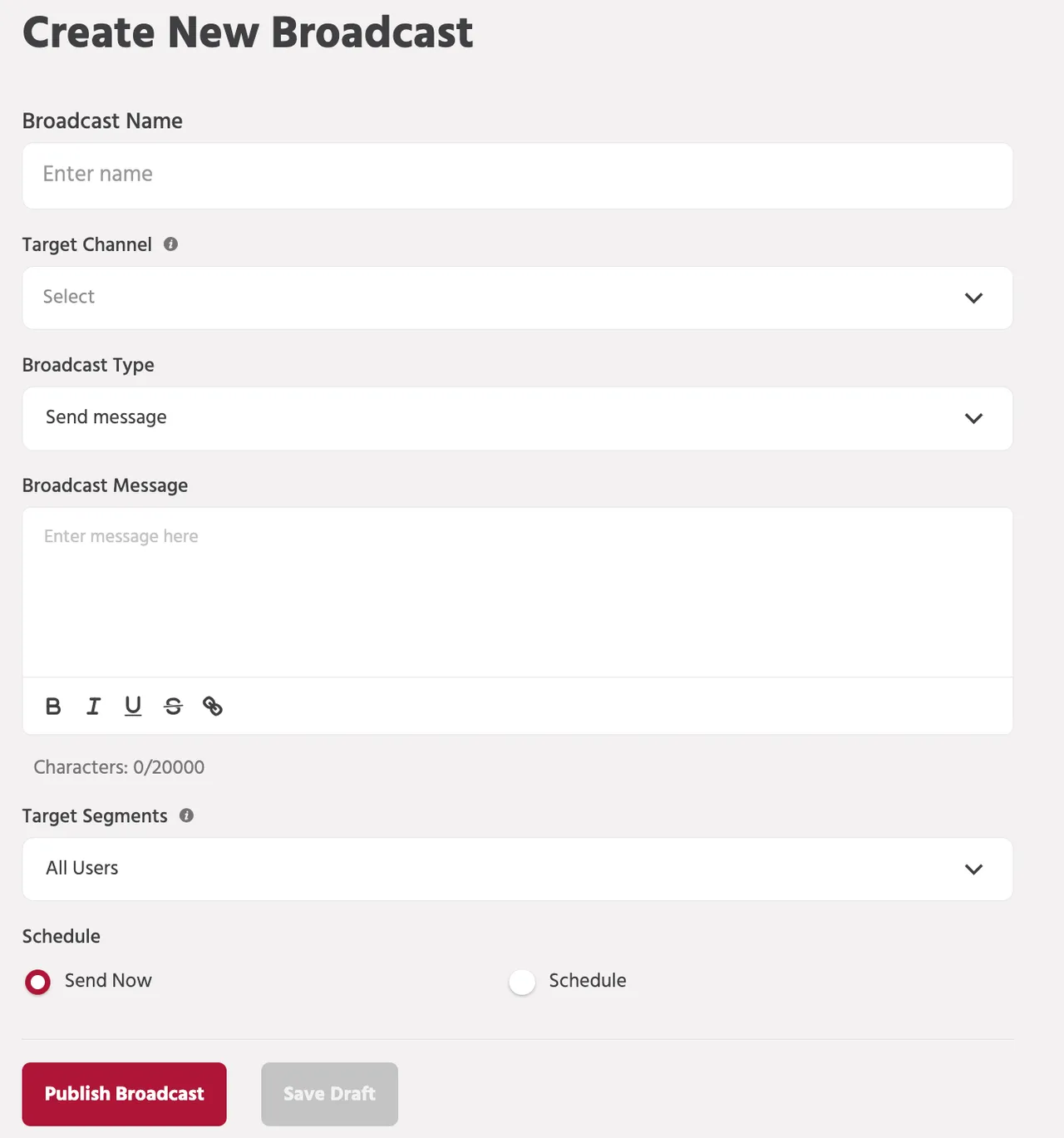 Creating a Broadcast - Engati Product Docs
