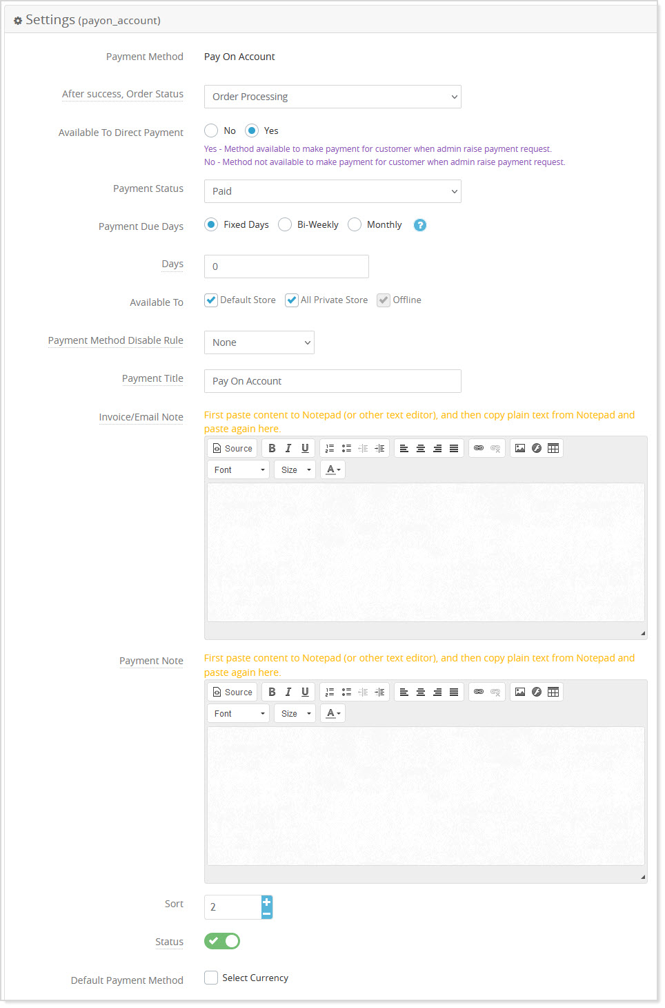 Configure Method - User Manual