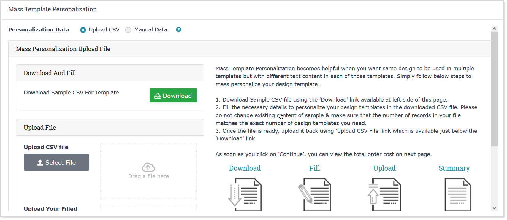 Mass Template Personalization - User Manual