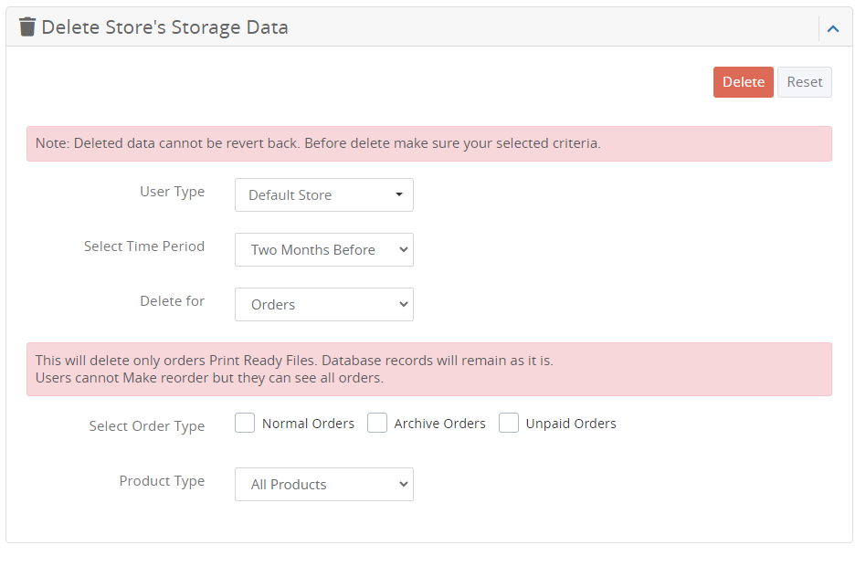 Web Storage - User Manual