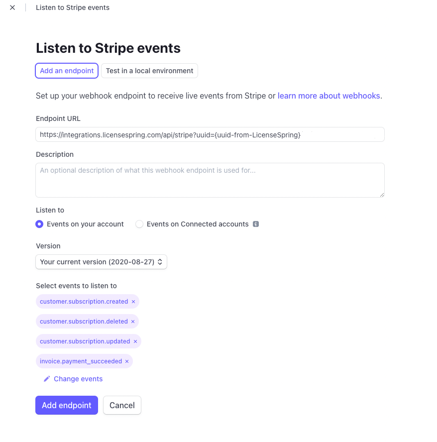 Stripe Integration - LicenseSpring Documentation