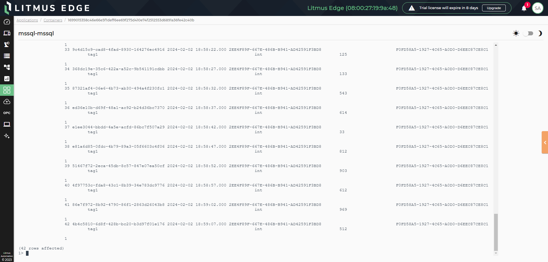 Microsoft SQL Server Integration Guide - Litmus Technical Documentation