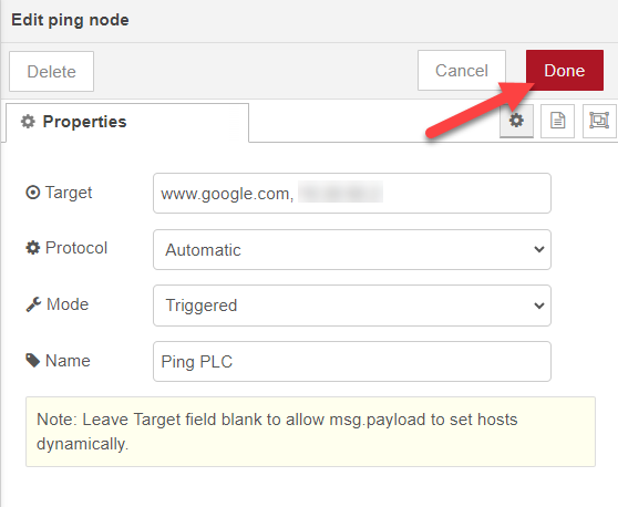 Ping a Host | Litmus Automation Documentation - Litmus Technical ...