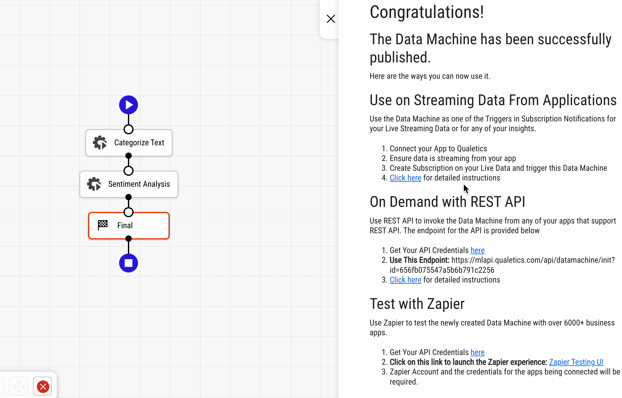Creating a Data Machine - Qualetics Documentation - AI, Live Analytics & Insights