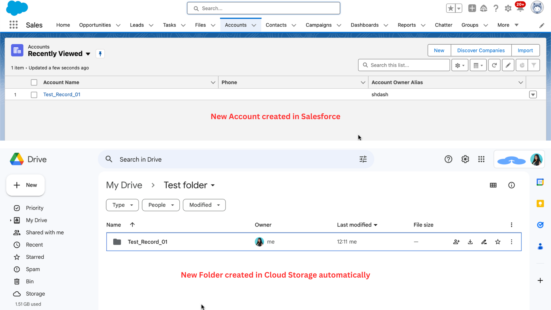 Create Folder Flow Action - CloudFiles Salesforce