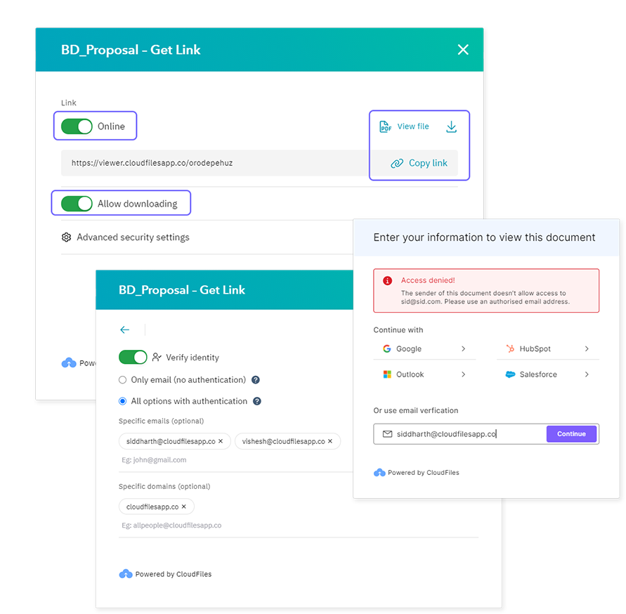 CloudFiles Security Features Tutorial - Web App