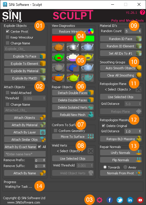 Sculpt (UI) - SiNi Help Documentation