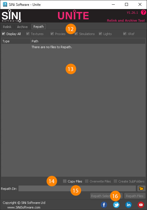 Unite (UI) - Repath - SiNi Help Documentation
