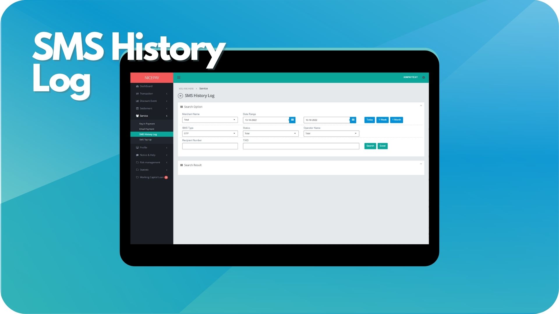 Merchant Management System (MMS) - SMS History Log - NICEPAY Docs