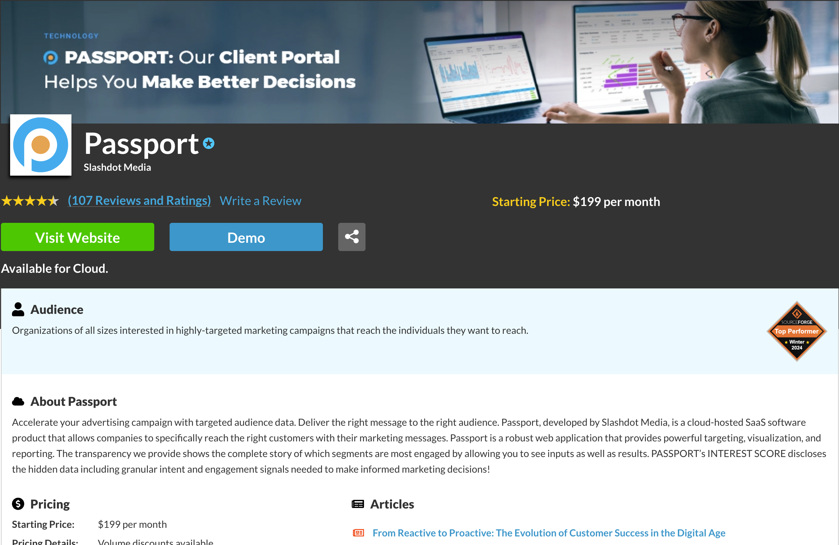 SourceForge Product Page - SourceForge