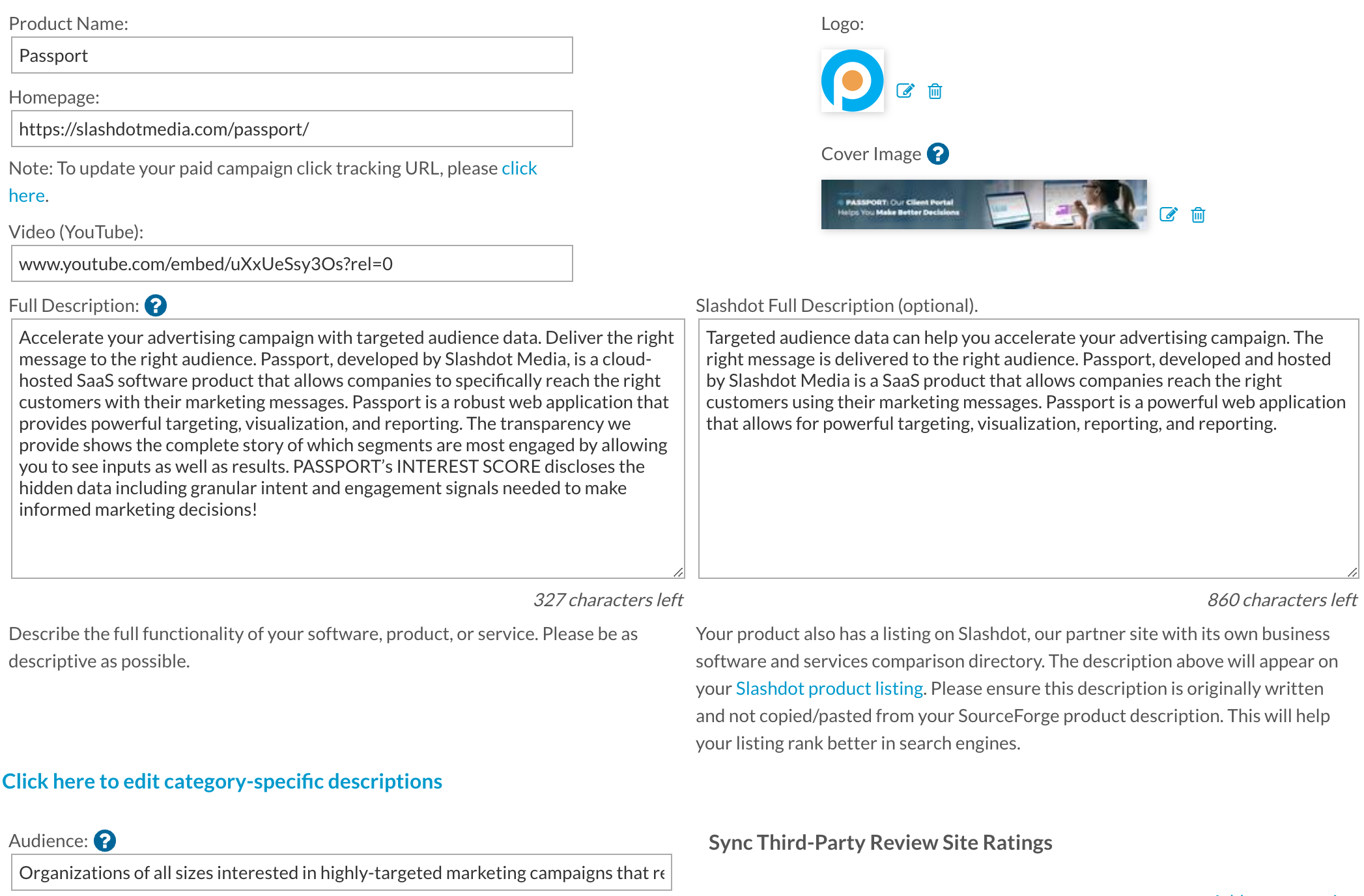 SourceForge Product Page - SourceForge