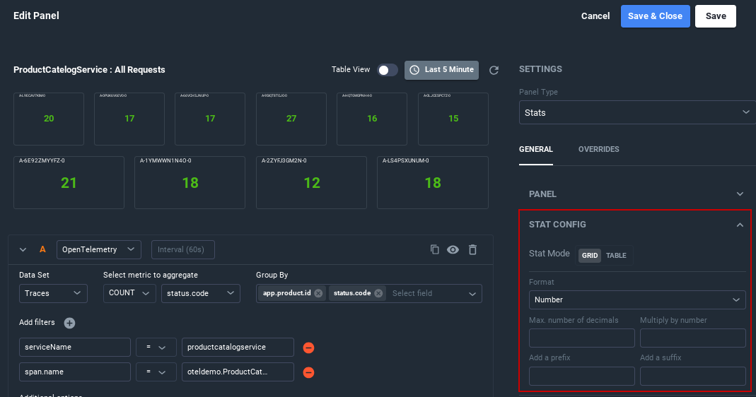 Stats Panel - KloudMate Documentation