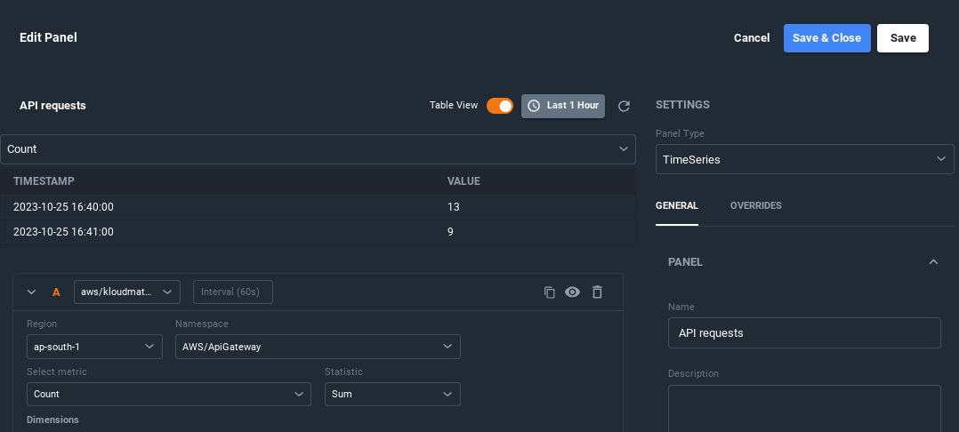 Creating a Dashboard - KloudMate Documentation