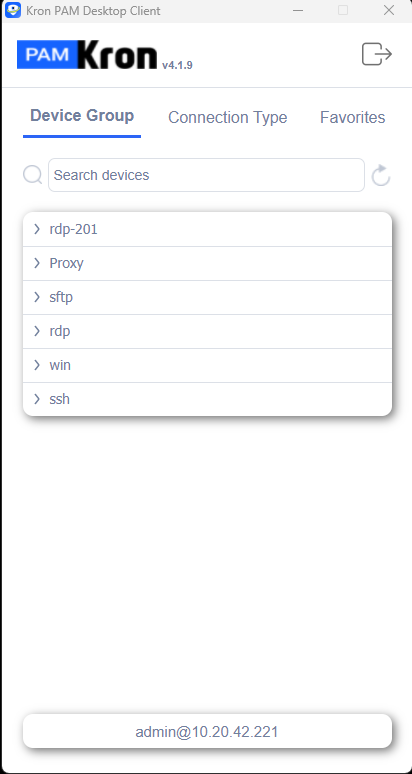 RDP Connection Interfaces - Kron PAM Reference Guide