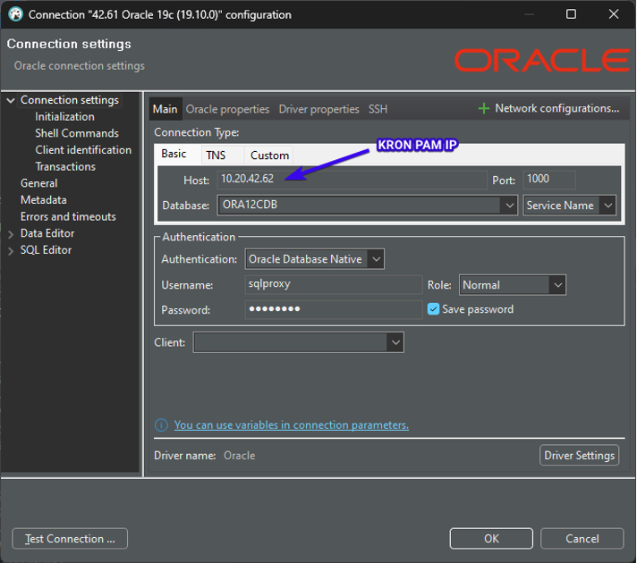 Connecting with the Kron PAM SQL Proxy - Kron PAM Reference Guide