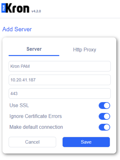 Desktop Client Configuration - Kron PAM Reference Guide