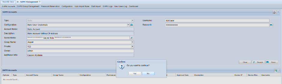 Adding Static Configured Static Accounts In Sapm Kron Pam Reference Guide 0109