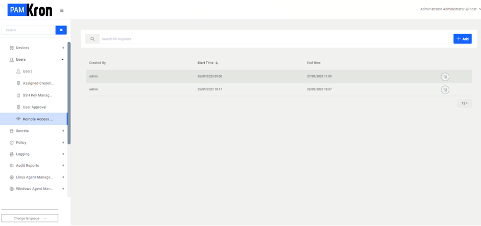 Remote Access Configuration in Kron PAM - Kron PAM Reference Guide