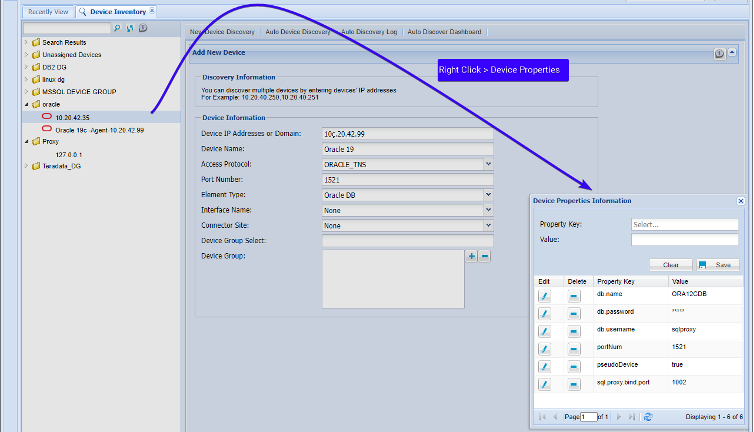 Adding a Database as a Device - Kron PAM Reference Guide