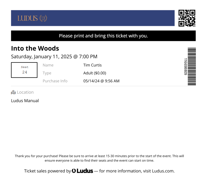 Printed Tickets - Ludus Manual