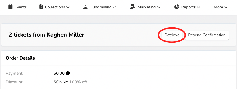 Mark Tickets for Will Call Pickup - Ludus Manual