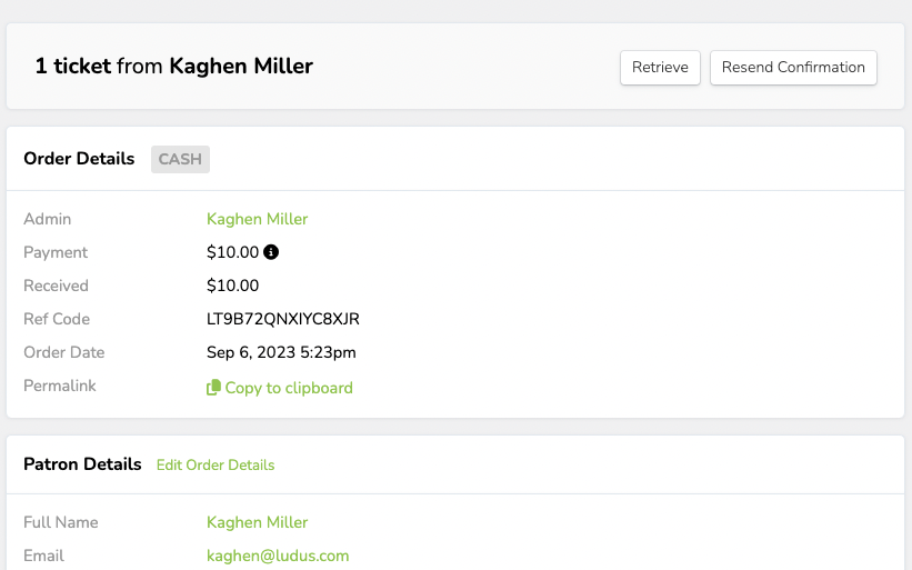 Order Details - Ludus Manual