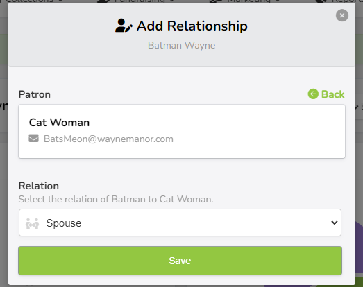 Create Patron Relationships - Ludus Manual