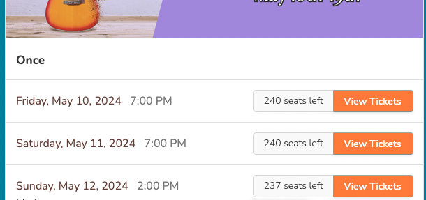 Display the number of tickets remaining to patrons - Ludus Manual
