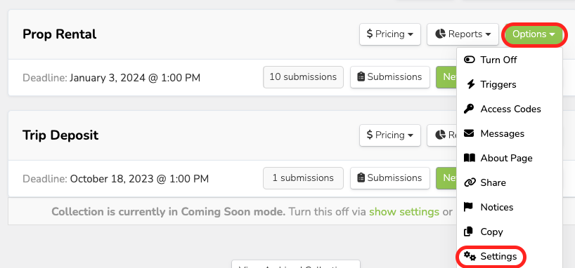 Set alternative check methods per event/donation/etc. - Ludus Manual
