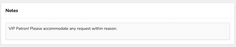 Add notes to patron profile - Ludus Manual
