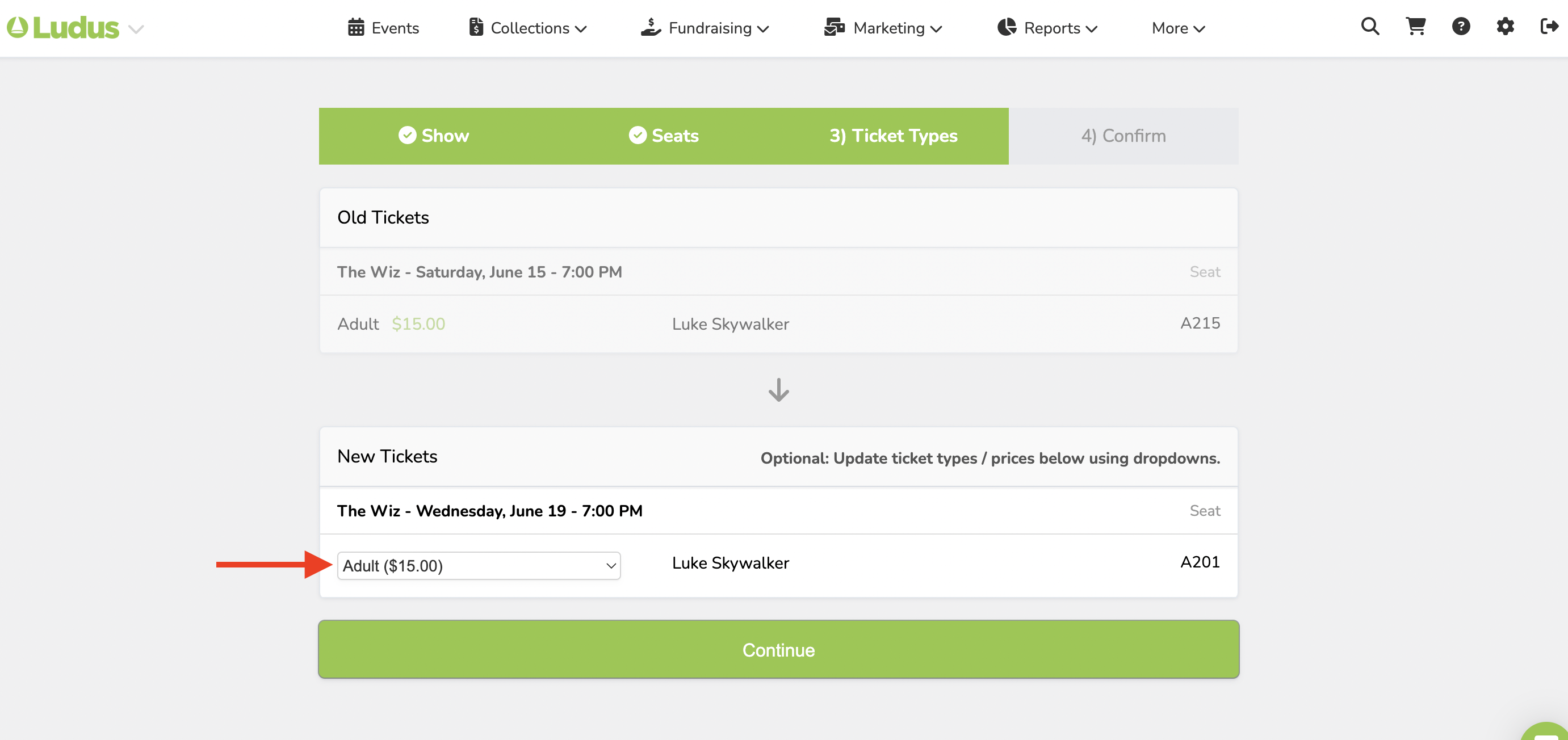 Exchange an order - Ludus Manual