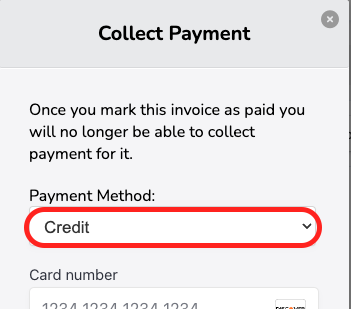 Collect payment for an Invoice - Ludus Manual