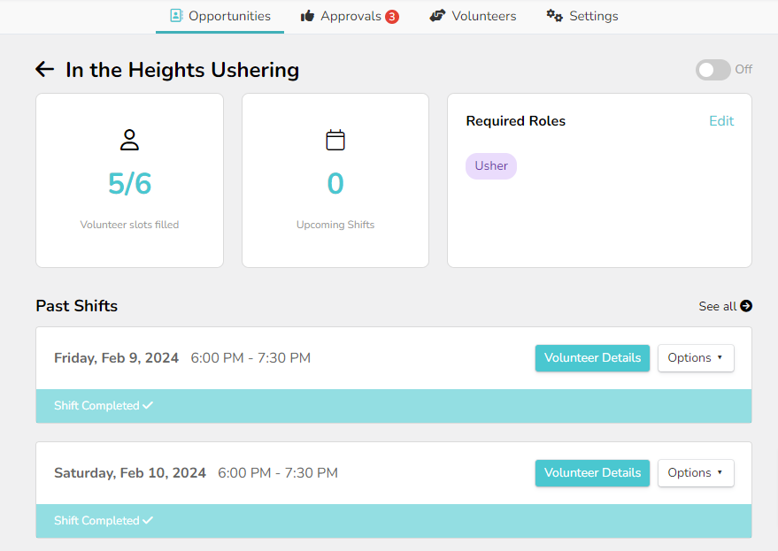 Volunteer Opportunities - Ludus Manual