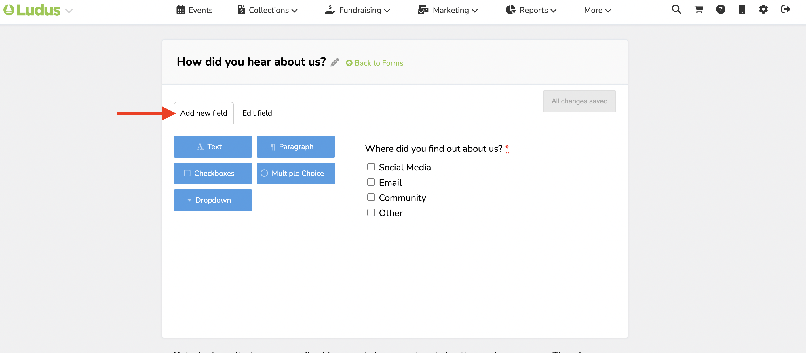 Create a Form - Ludus Manual
