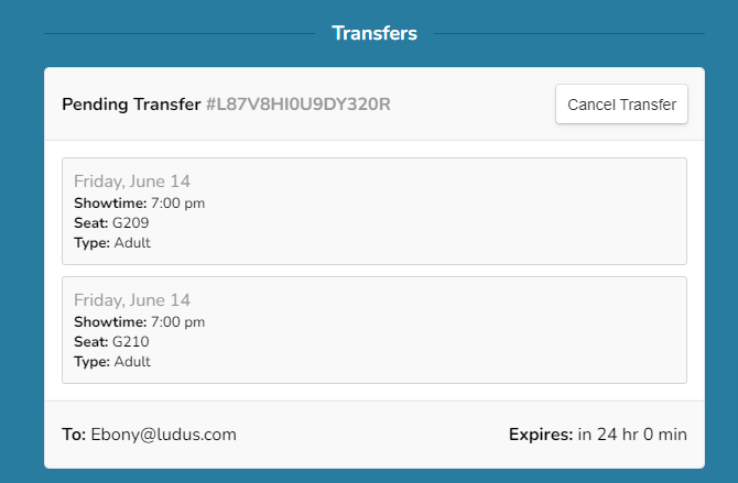 Ticket Transfer FAQ's - Ludus Manual