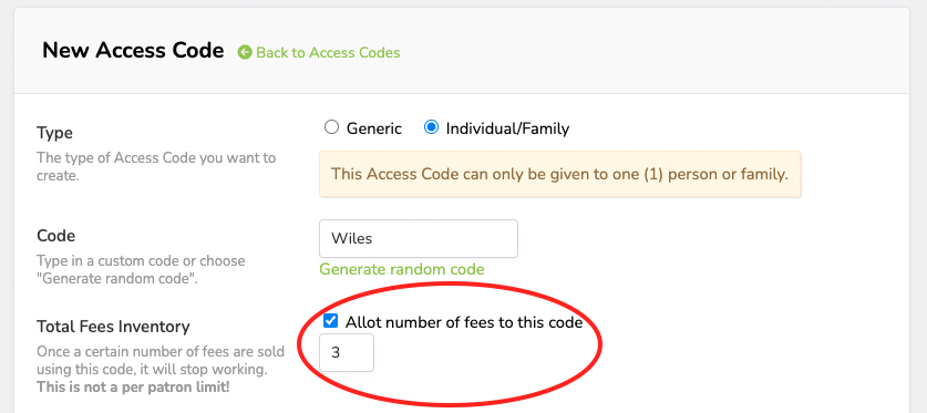 Limit Usage for Access Codes for Classes - Ludus Manual