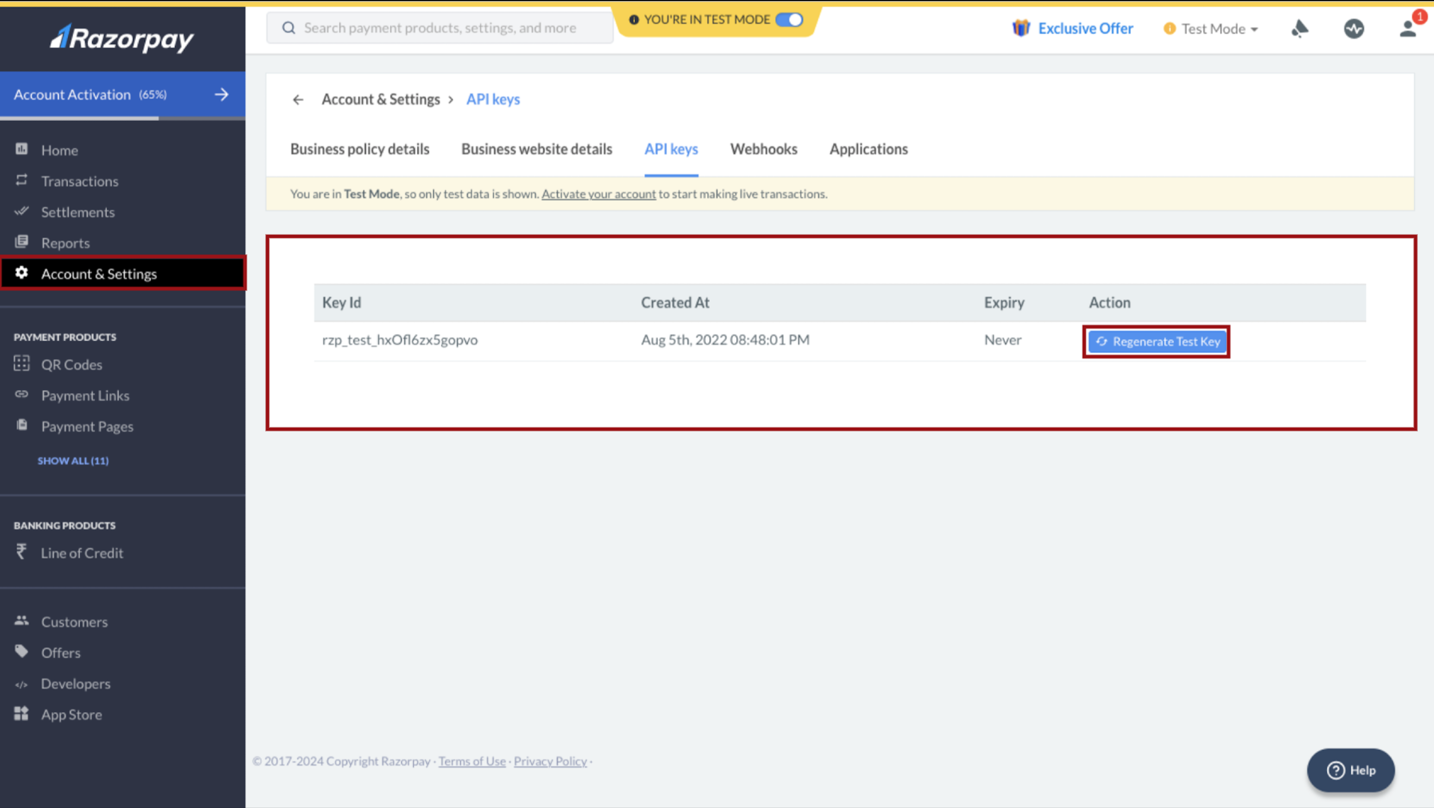 Razorpay - Engati Product Docs