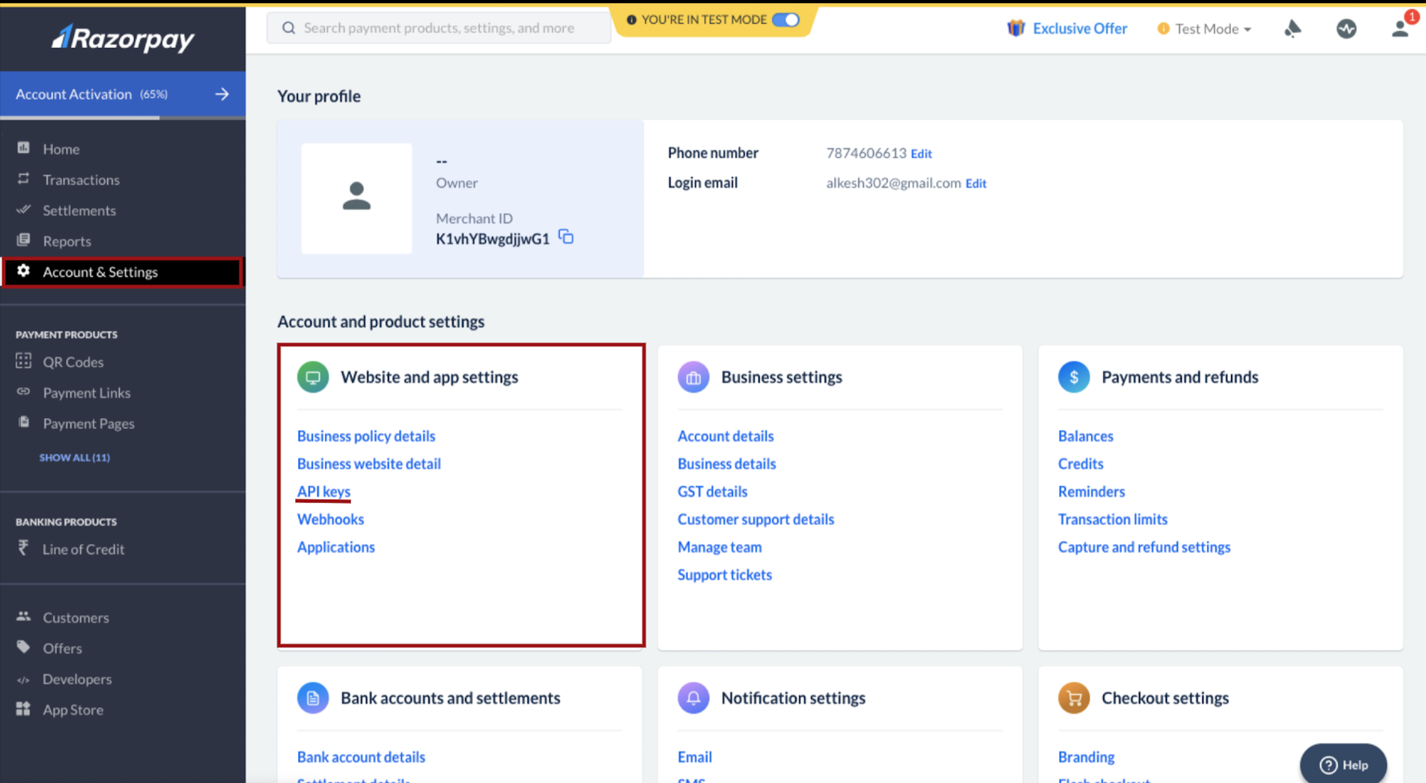 Razorpay - Engati Product Docs