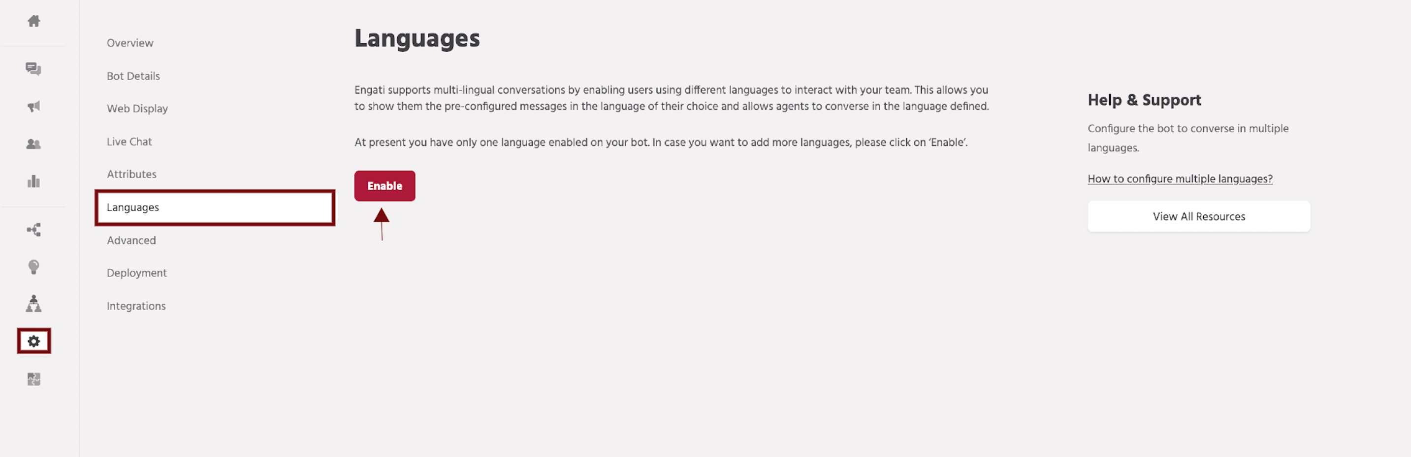 Auto Translation - Engati Product Docs