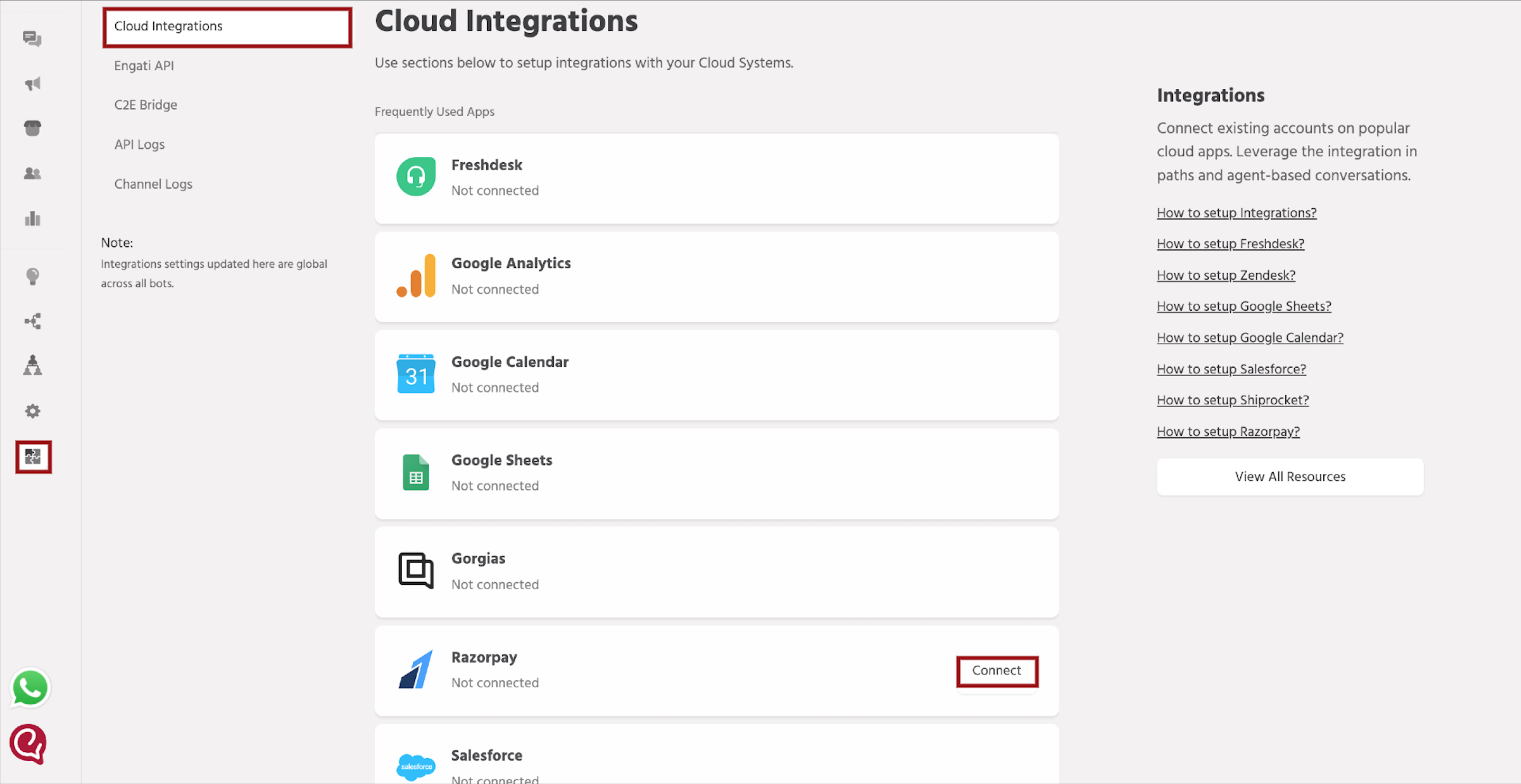 Razorpay - Engati Product Docs